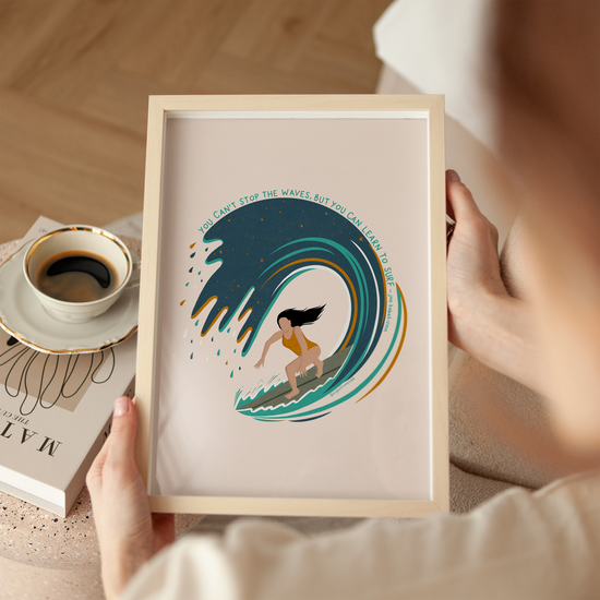 Learn to Surf - Art Print – To You From Steph