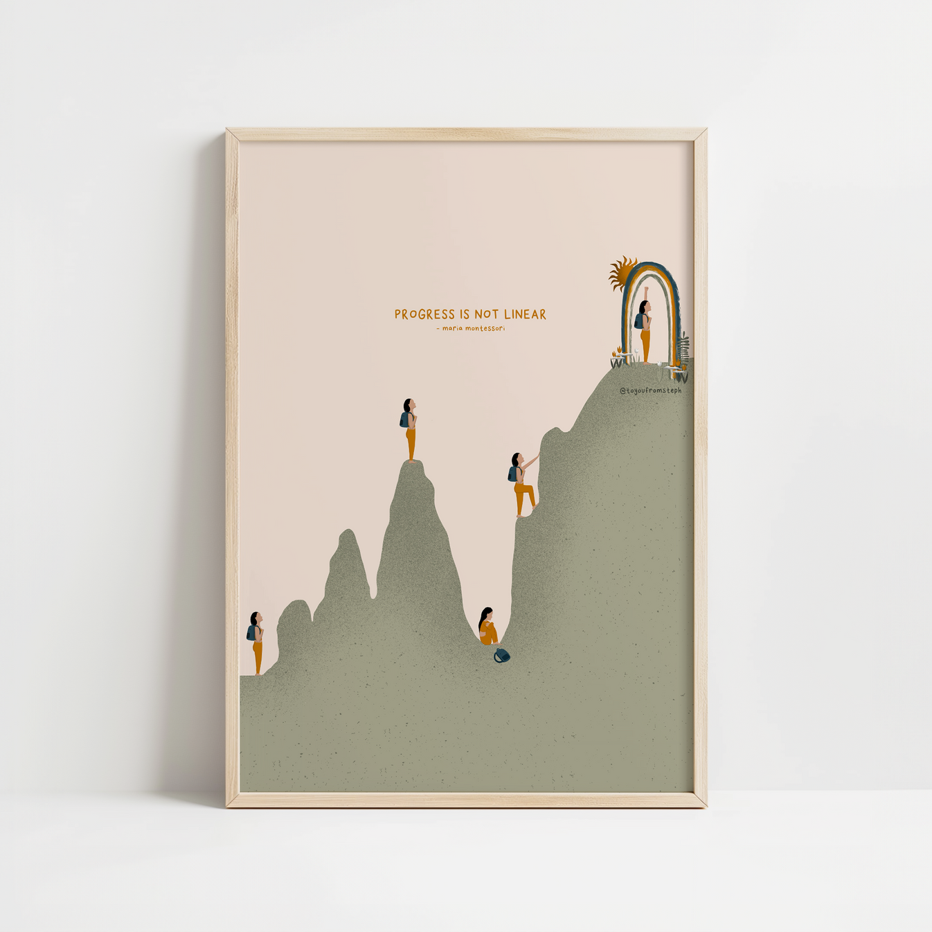Progress is Not Linear - Art Print – To You From Steph