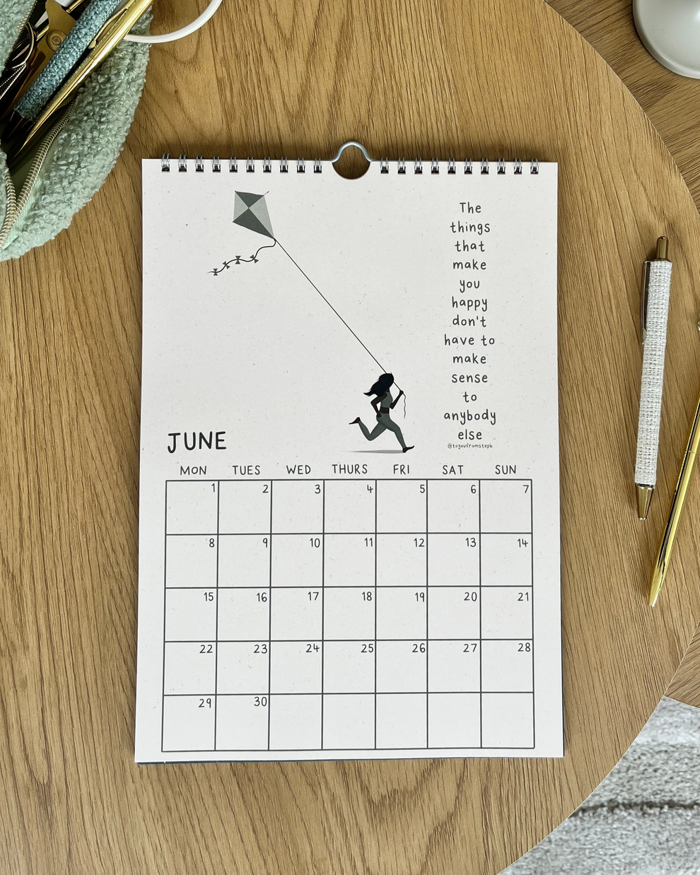 Thrive 2026 Wall Calendar | A4 – To You From Steph