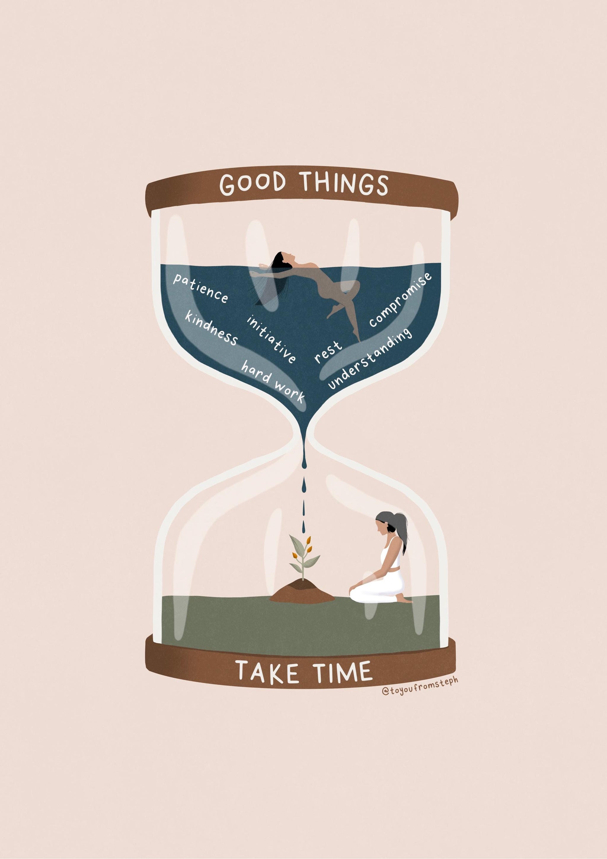 Good Thing Take Time - Art Print – To You From Steph