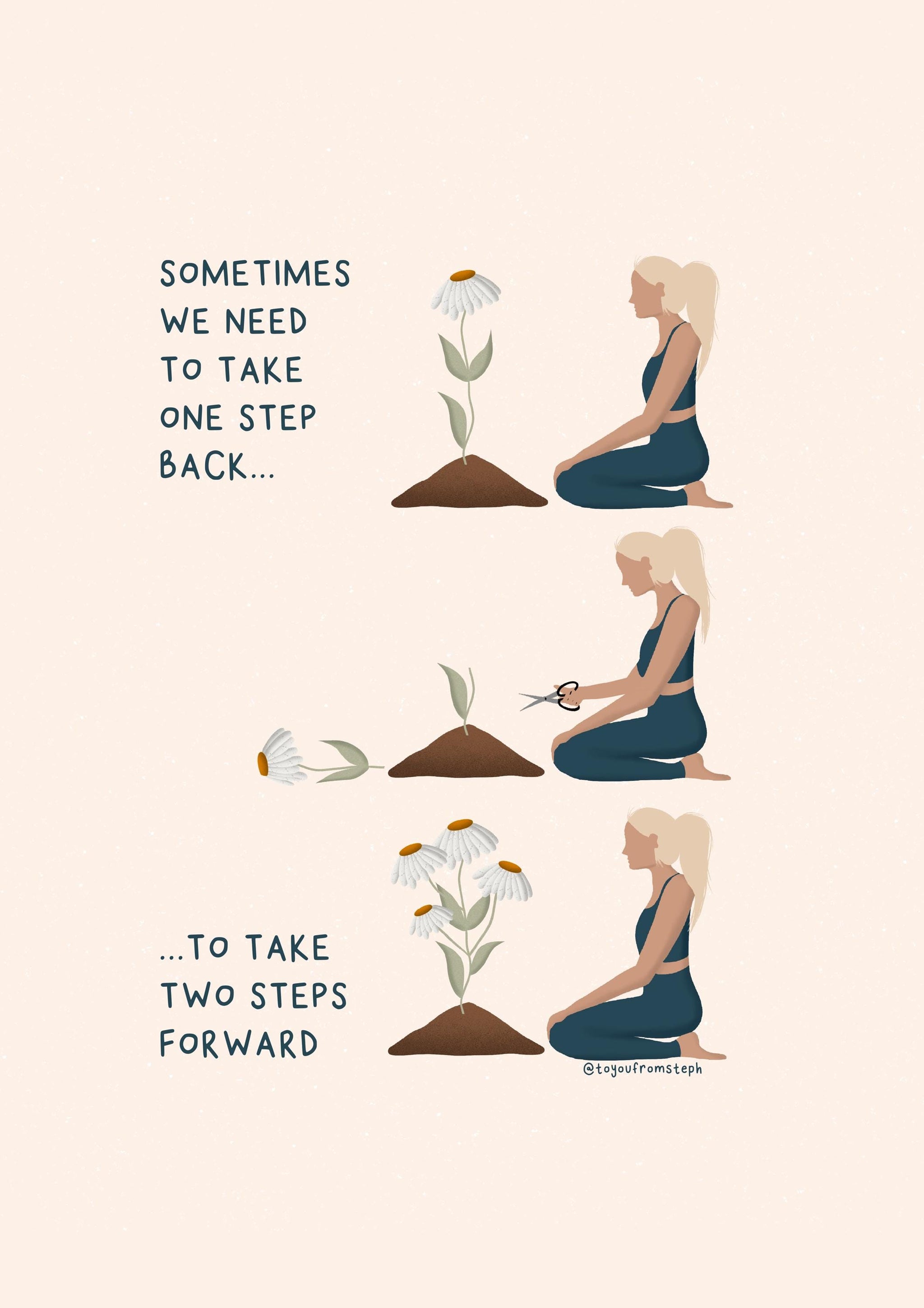 Two Steps Forward - Art Print – To You From Steph