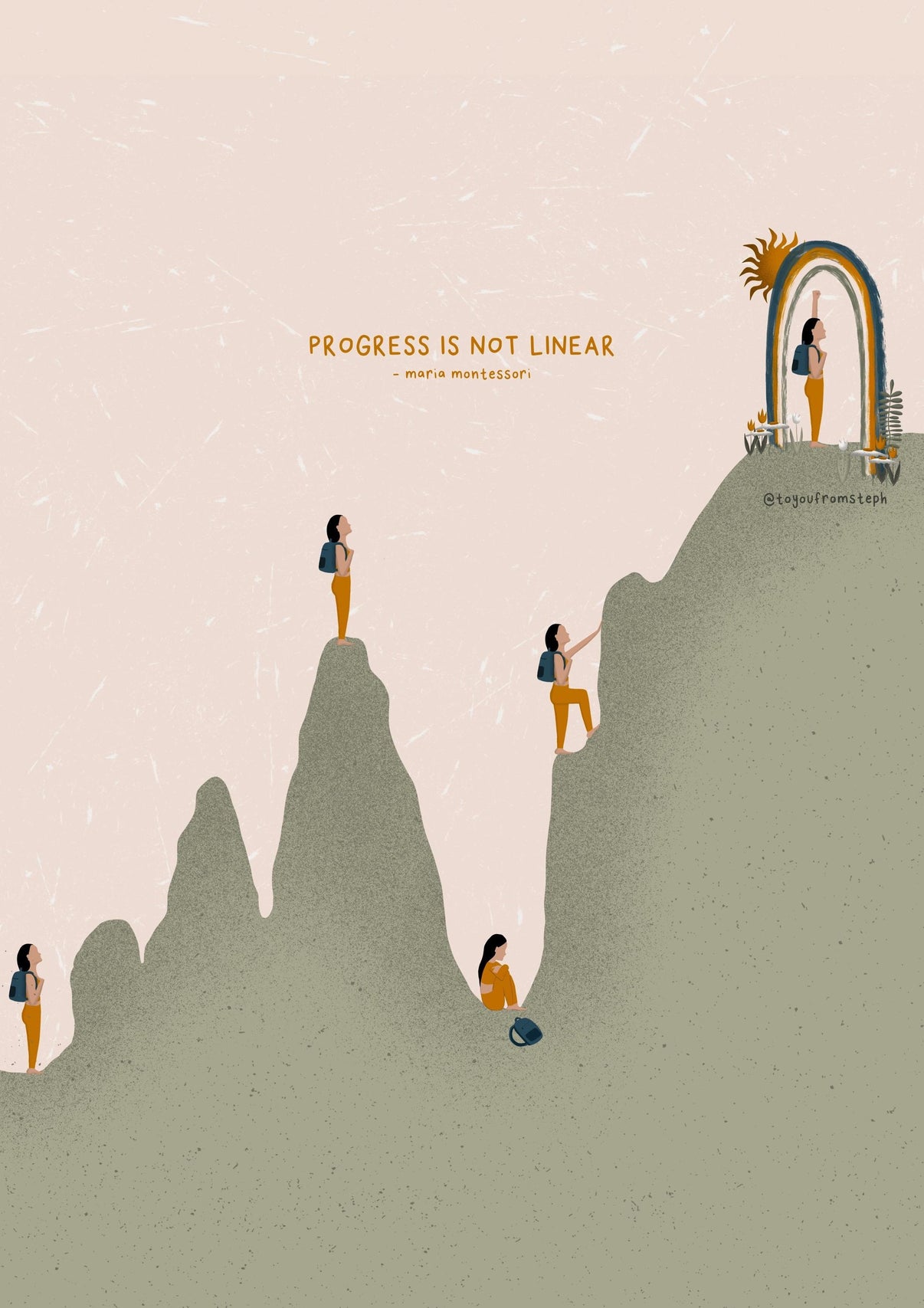 Progress is Not Linear - Art Print – To You From Steph