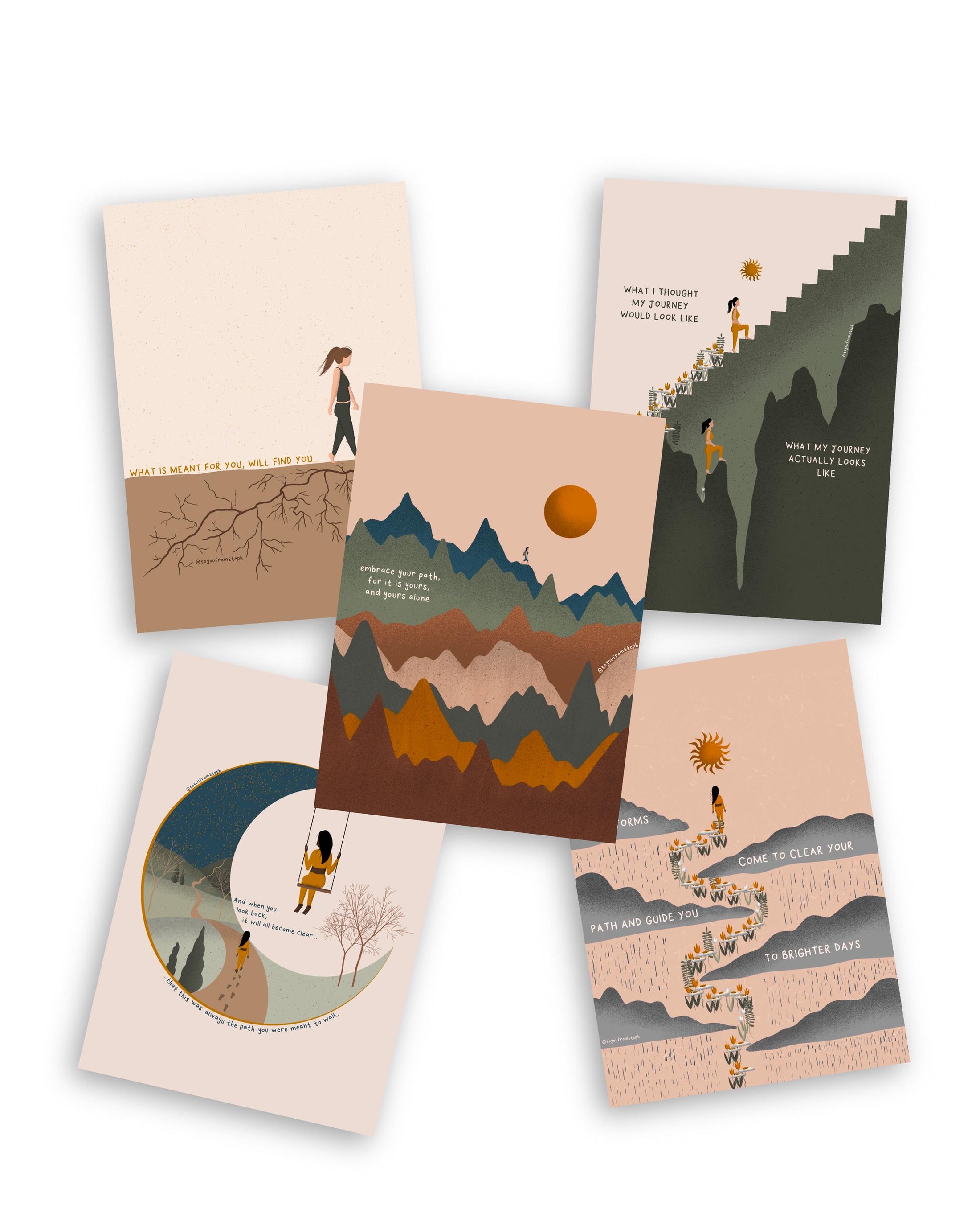 Your Path Bundle - Pack of 5 Postcards – To You From Steph